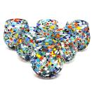 MexHandcraft | Confetti Rocks 16 oz Stemless Wine Glasses (set of 6)